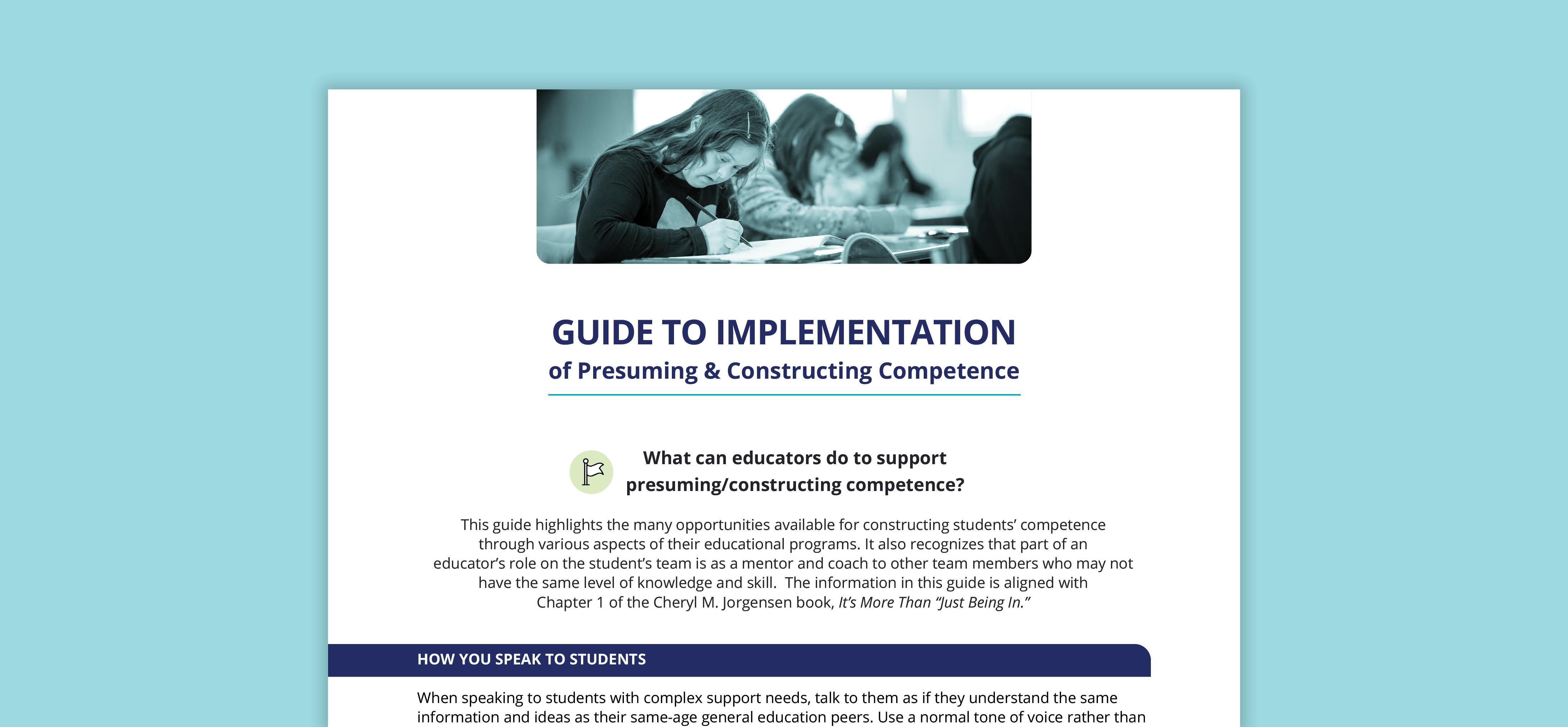 Guide to Implementation of Presuming and Constructing Competence ...